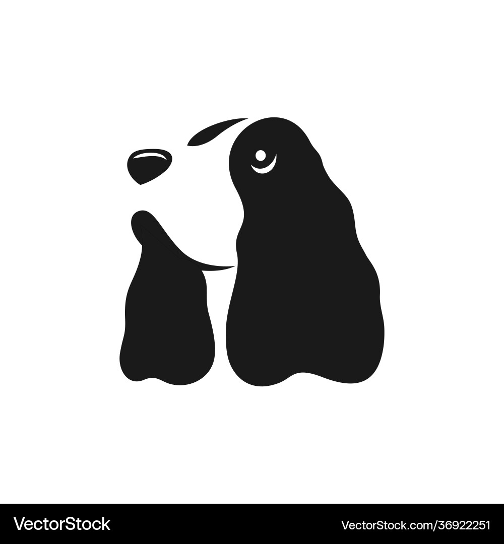 Modern dog english cocker spaniel logo Royalty Free Vector