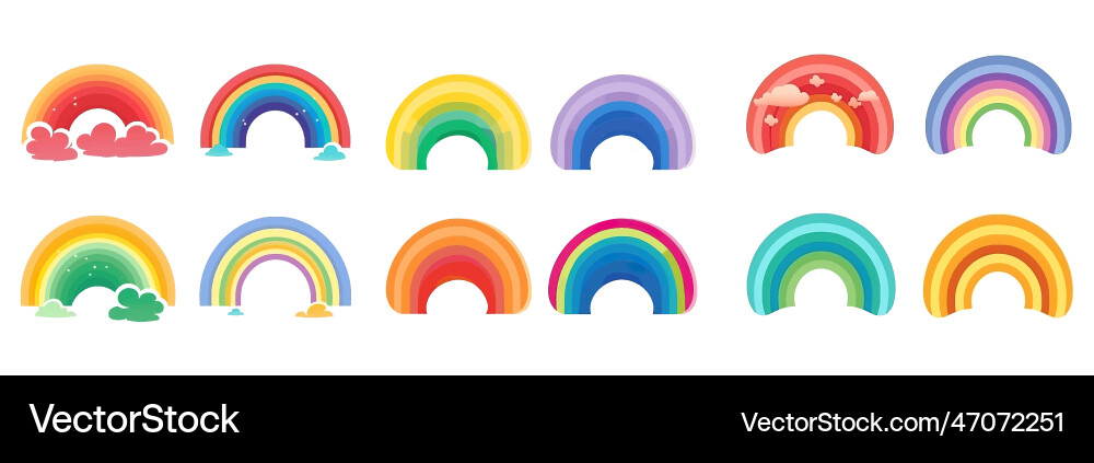 Set of rainbow lgbt pride Royalty Free Vector Image
