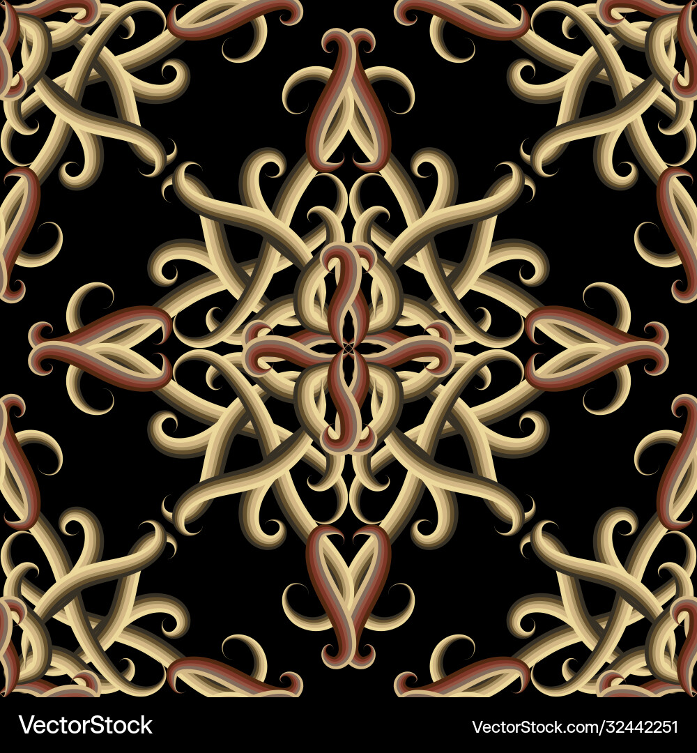 Vintage seamless pattern ornamental floral Vector Image