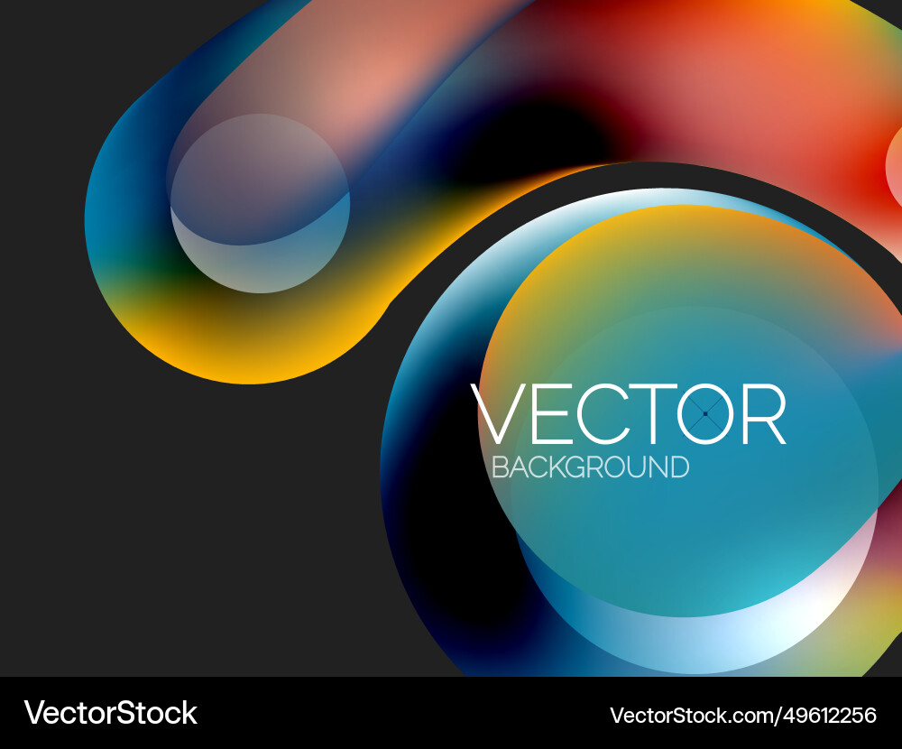 Beautiful flowing round shapes and circles Vector Image