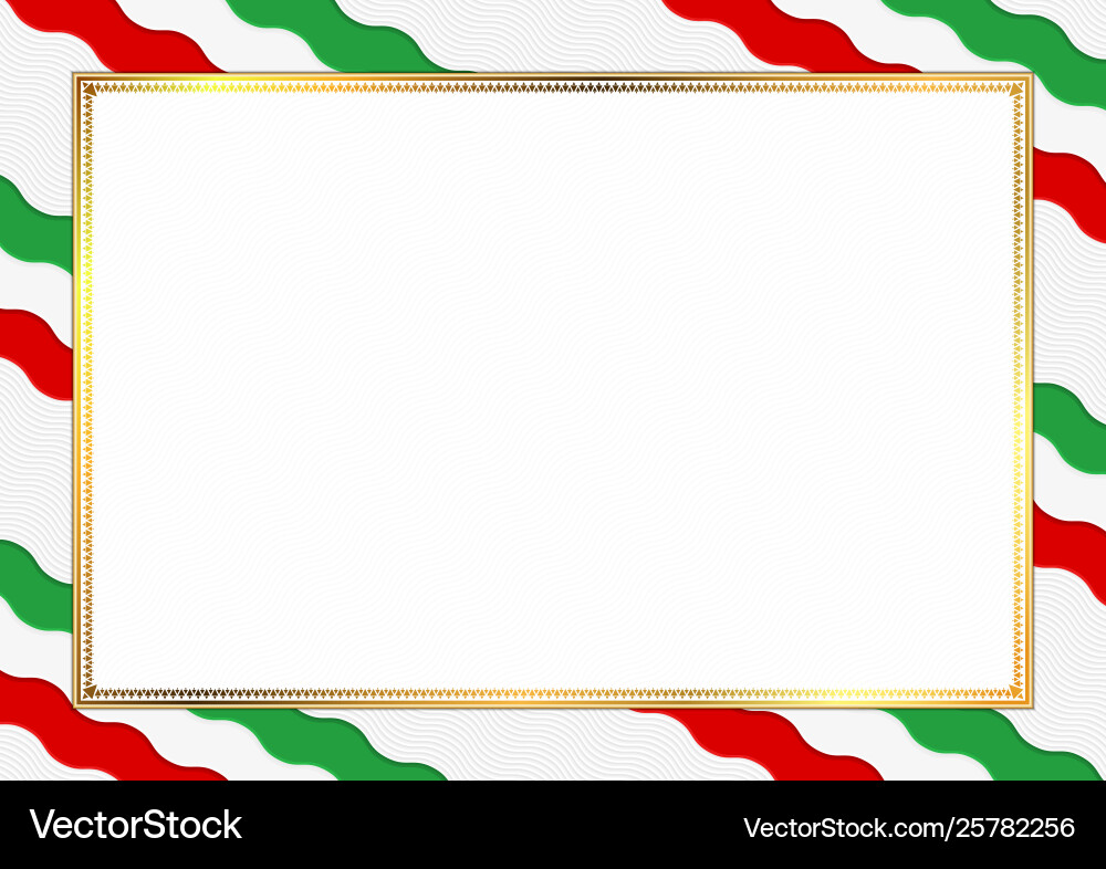 Border made with iran national colors Royalty Free Vector