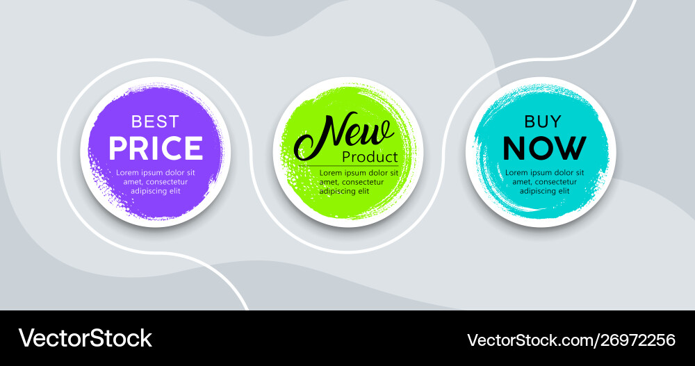 Colorful label brush stroke paper Royalty Free Vector Image