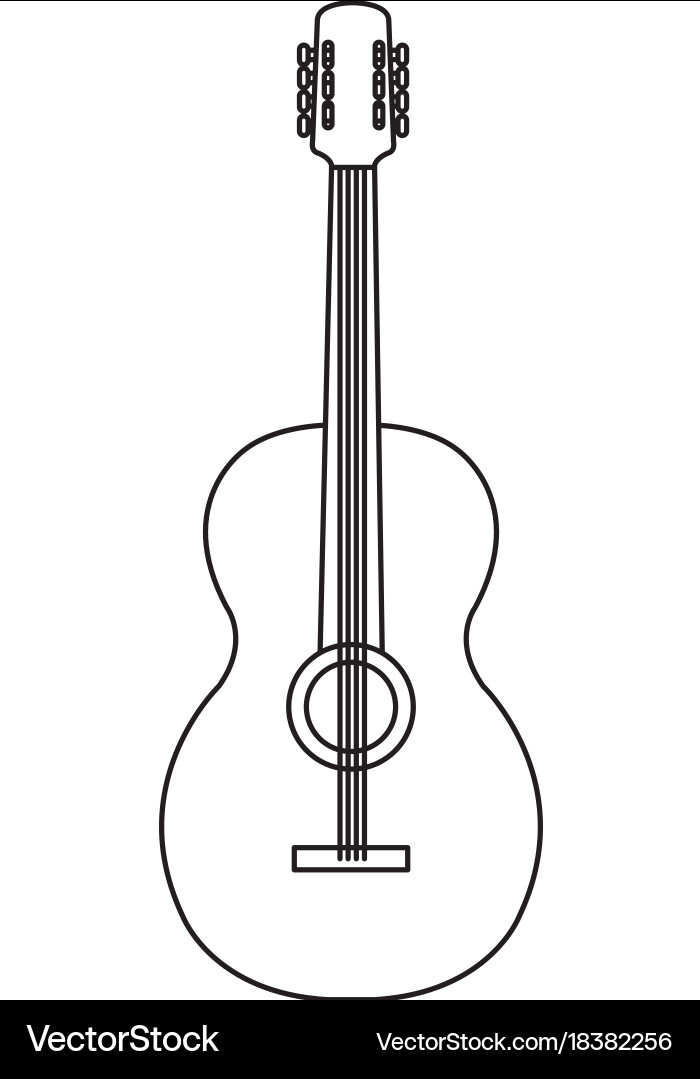 Guitar instrument isolated icon Royalty Free Vector Image