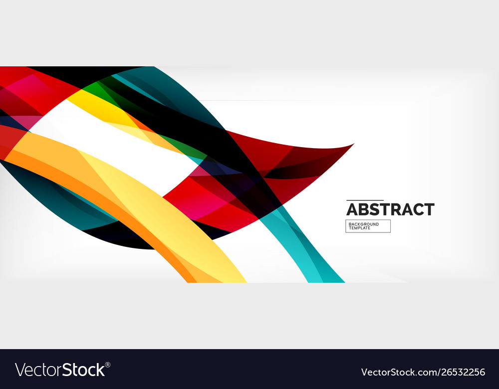 Linear wave web template Royalty Free Vector Image