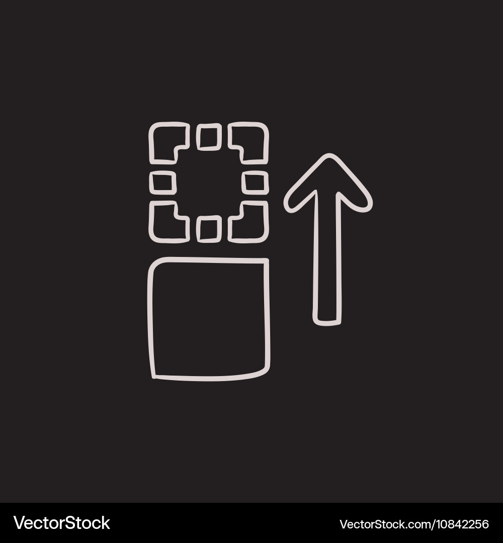 Movement of files sketch icon Royalty Free Vector Image
