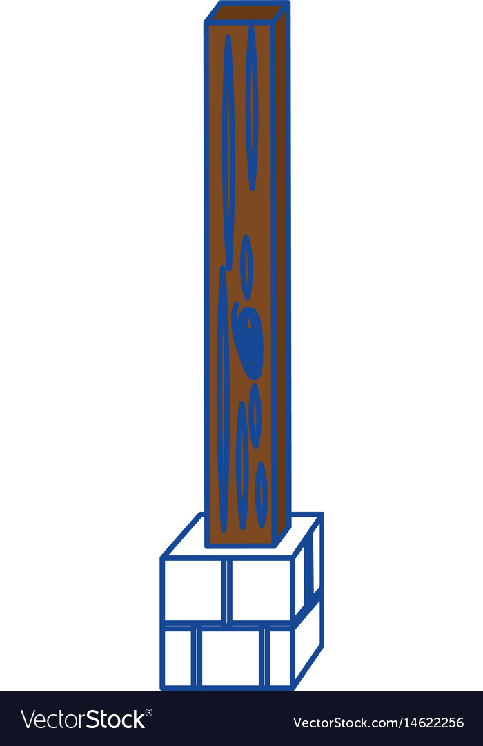 Post estructure construction Royalty Free Vector Image