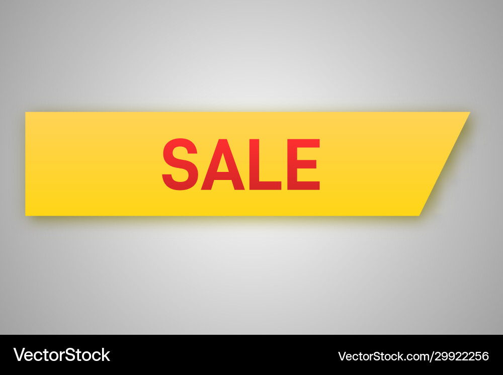 Sale tag banner Royalty Free Vector Image - VectorStock