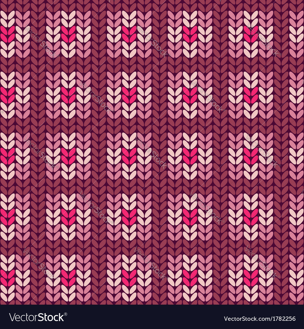 Seamless knitted pattern Royalty Free Vector Image