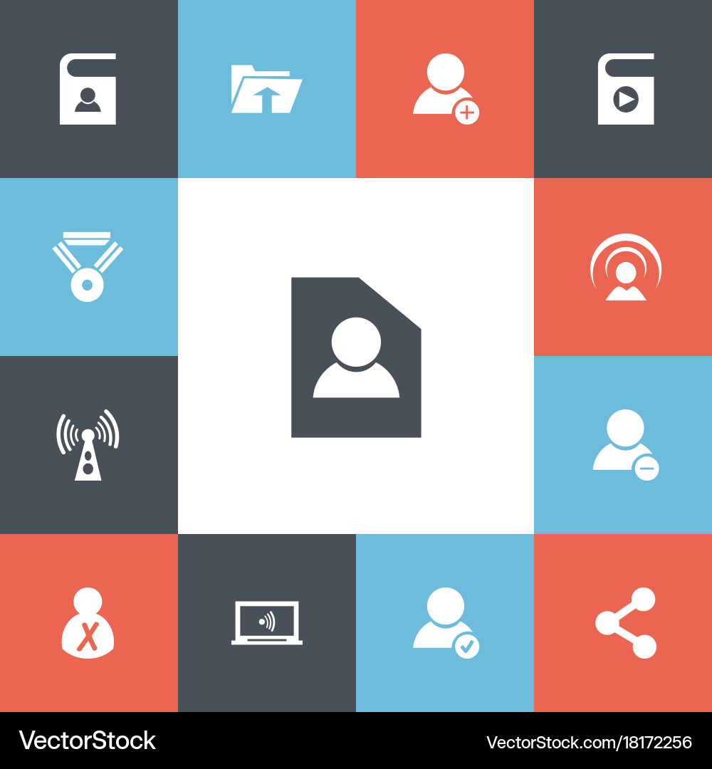 Set of 13 editable internet icons includes Vector Image