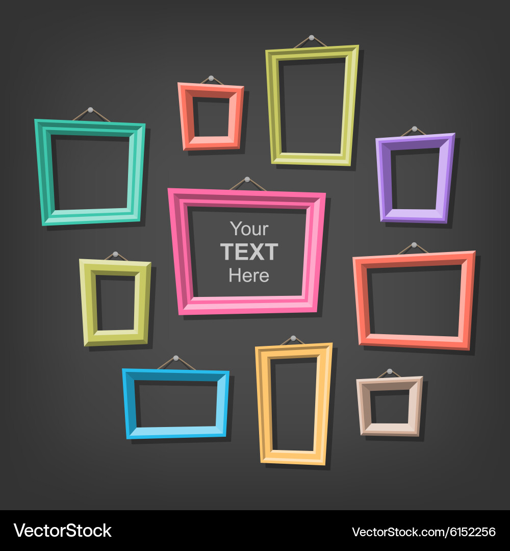 Set of cartoon picture frames Royalty Free Vector Image