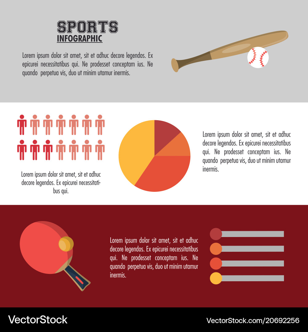 Sports infographic design Royalty Free Vector Image