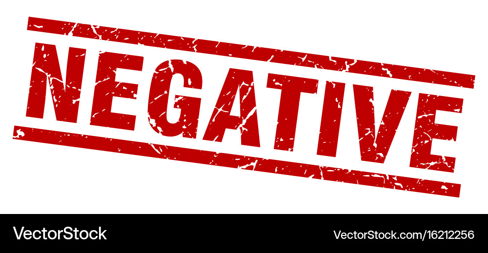 Square grunge red negative stamp Royalty Free Vector Image