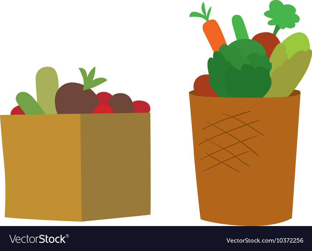 Vegetable box Royalty Free Vector Image - VectorStock