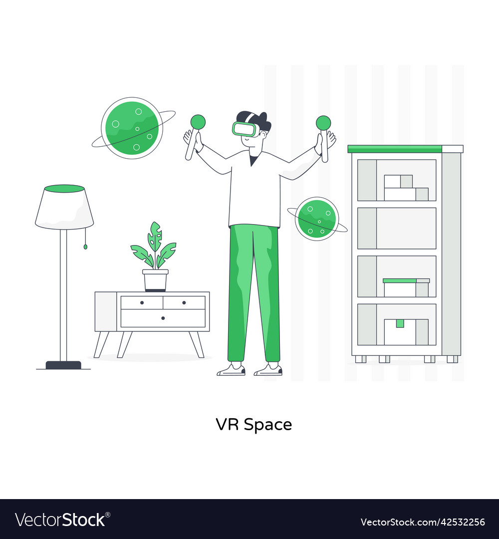 Vr space Royalty Free Vector Image - VectorStock