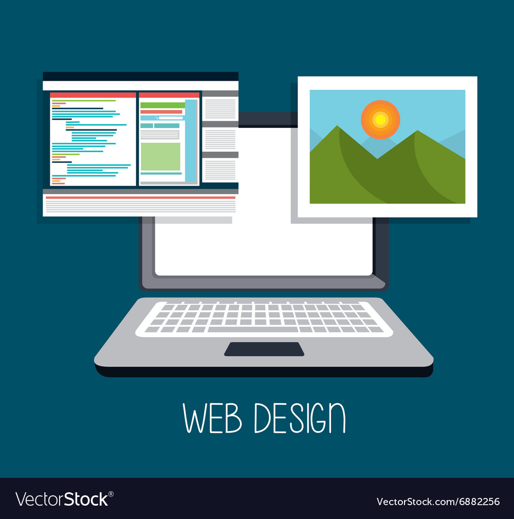 Web design development Royalty Free Vector Image