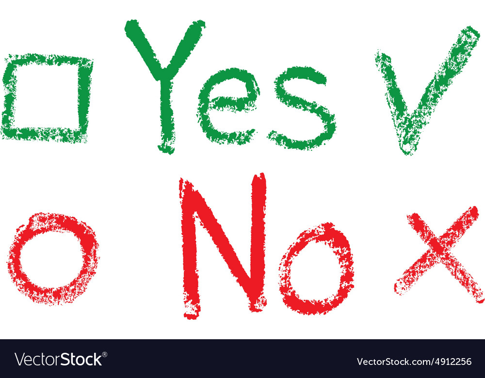 Yes No Check Boxes Royalty Free Vector Image VectorStock