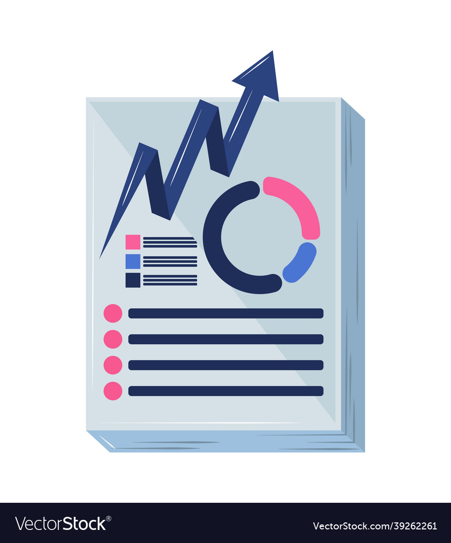 Analytics statistics document Royalty Free Vector Image