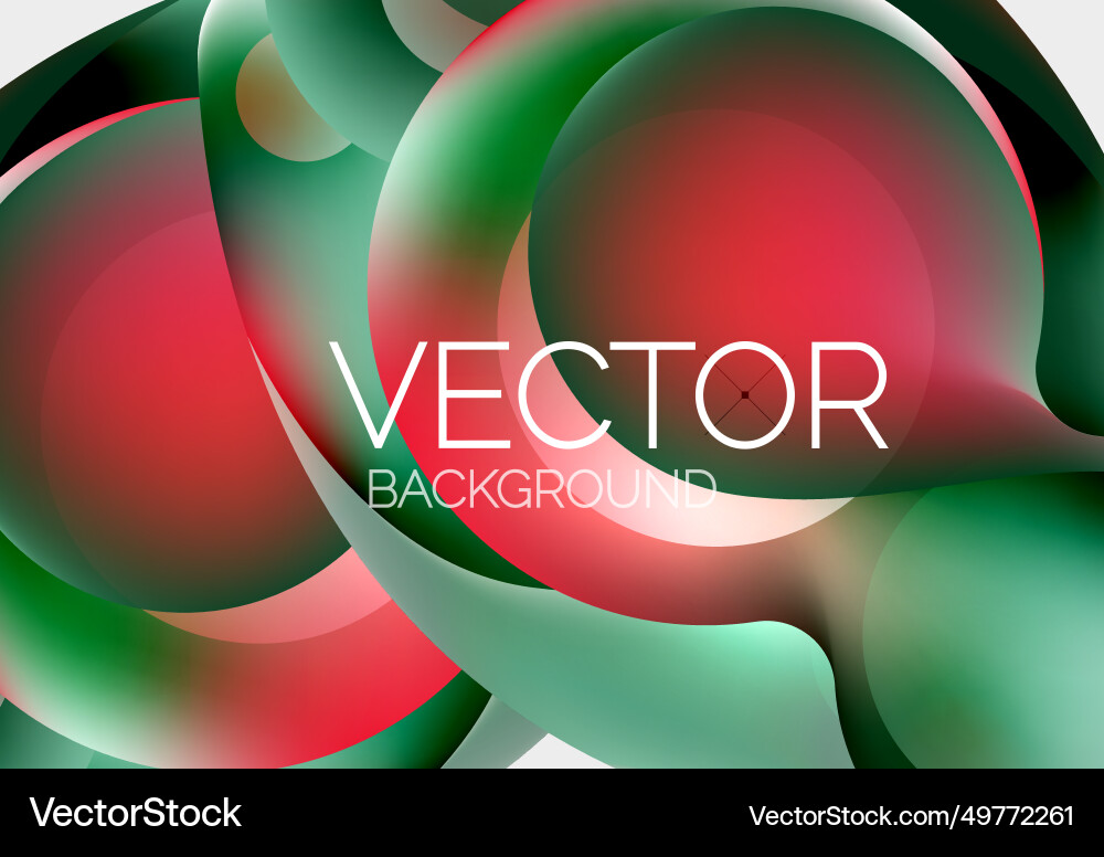Beautiful flowing round shapes and circles Vector Image