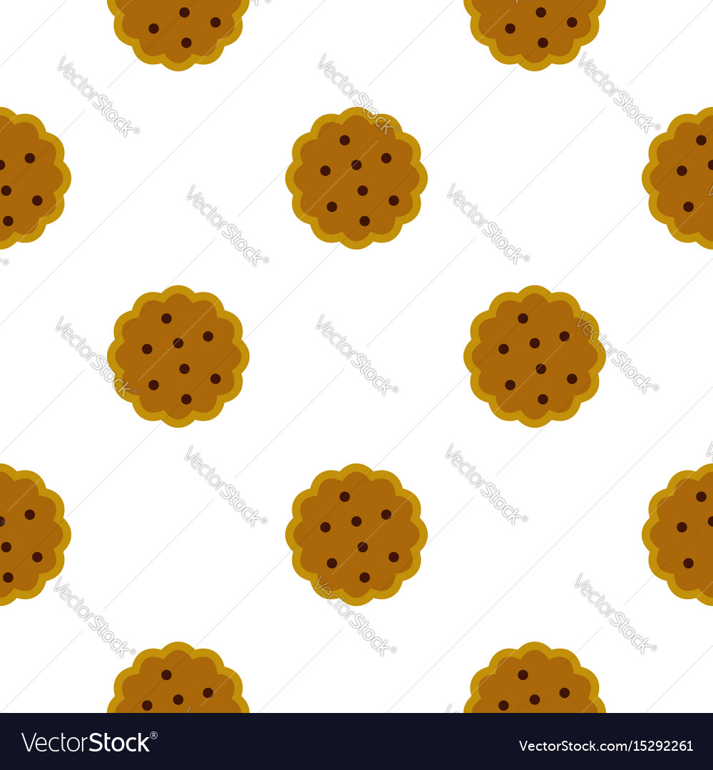 Cookies pattern flat Royalty Free Vector Image