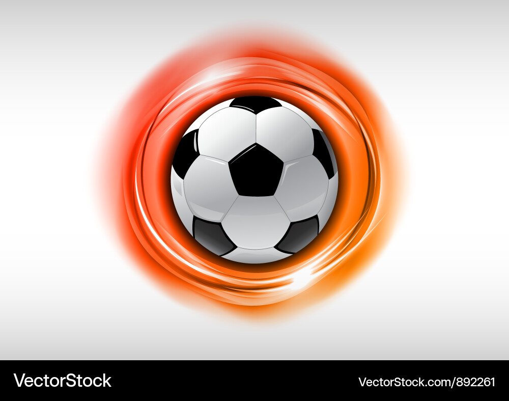 Football abstract circle on white orange Vector Image