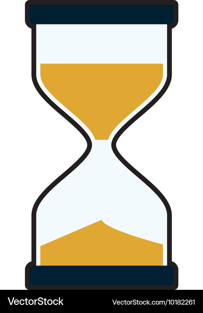 Hourglass traditional time instrument icon Vector Image