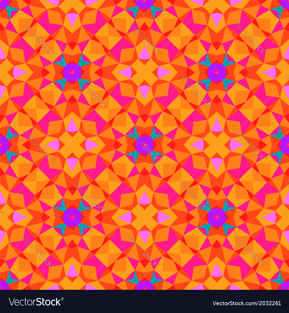 Multicolor geometric pattern in bright color Vector Image