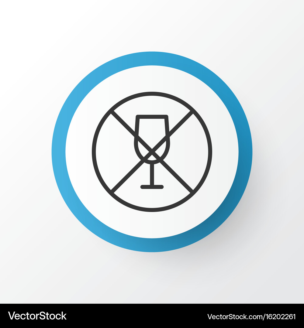 No drinking icon symbol premium quality isolated Vector Image