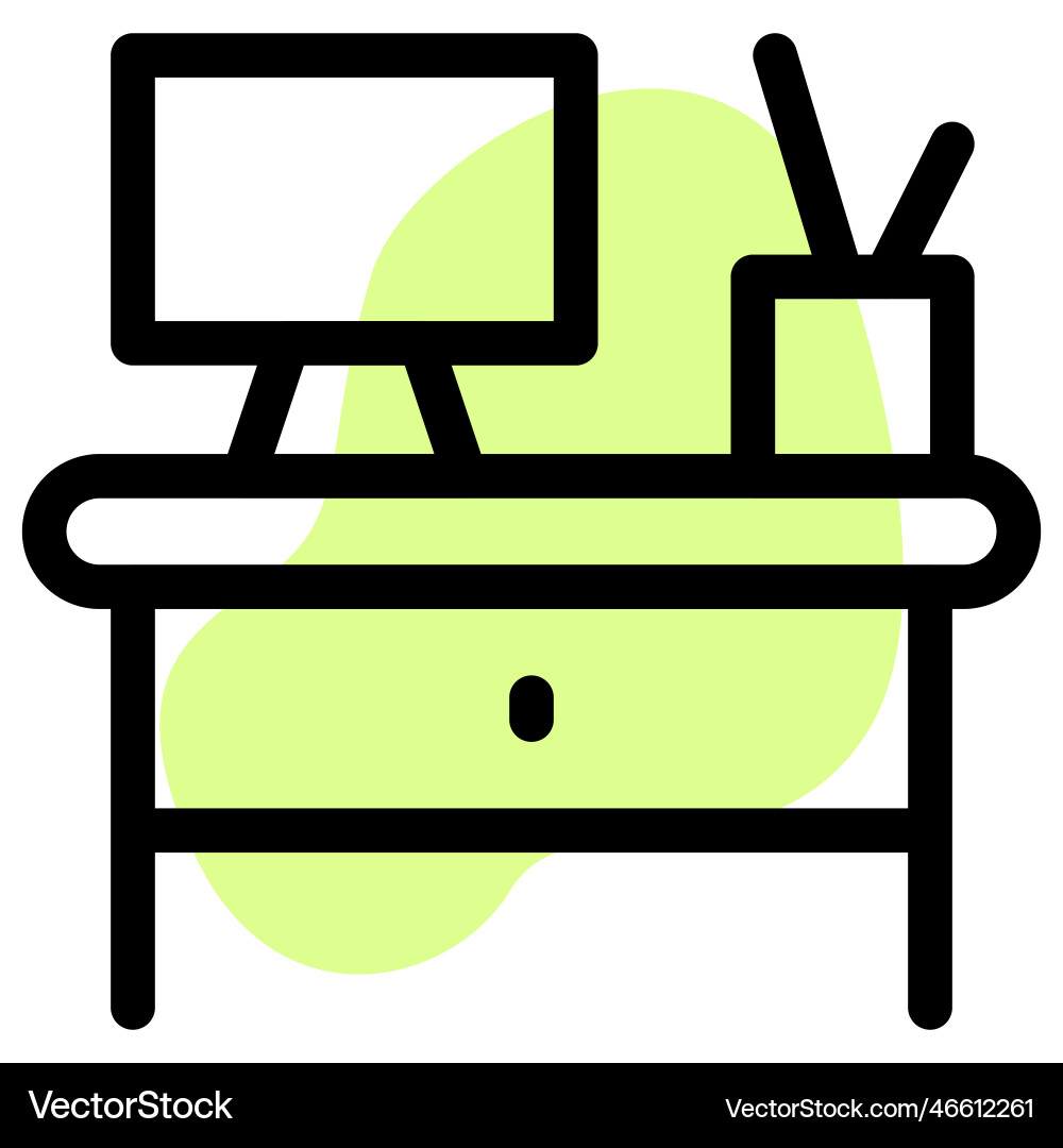 Office furniture setup for secretarial work Vector Image