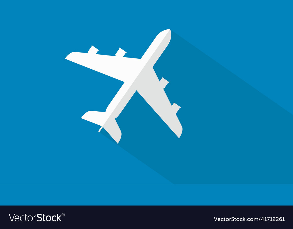 Plane flat Royalty Free Vector Image - VectorStock