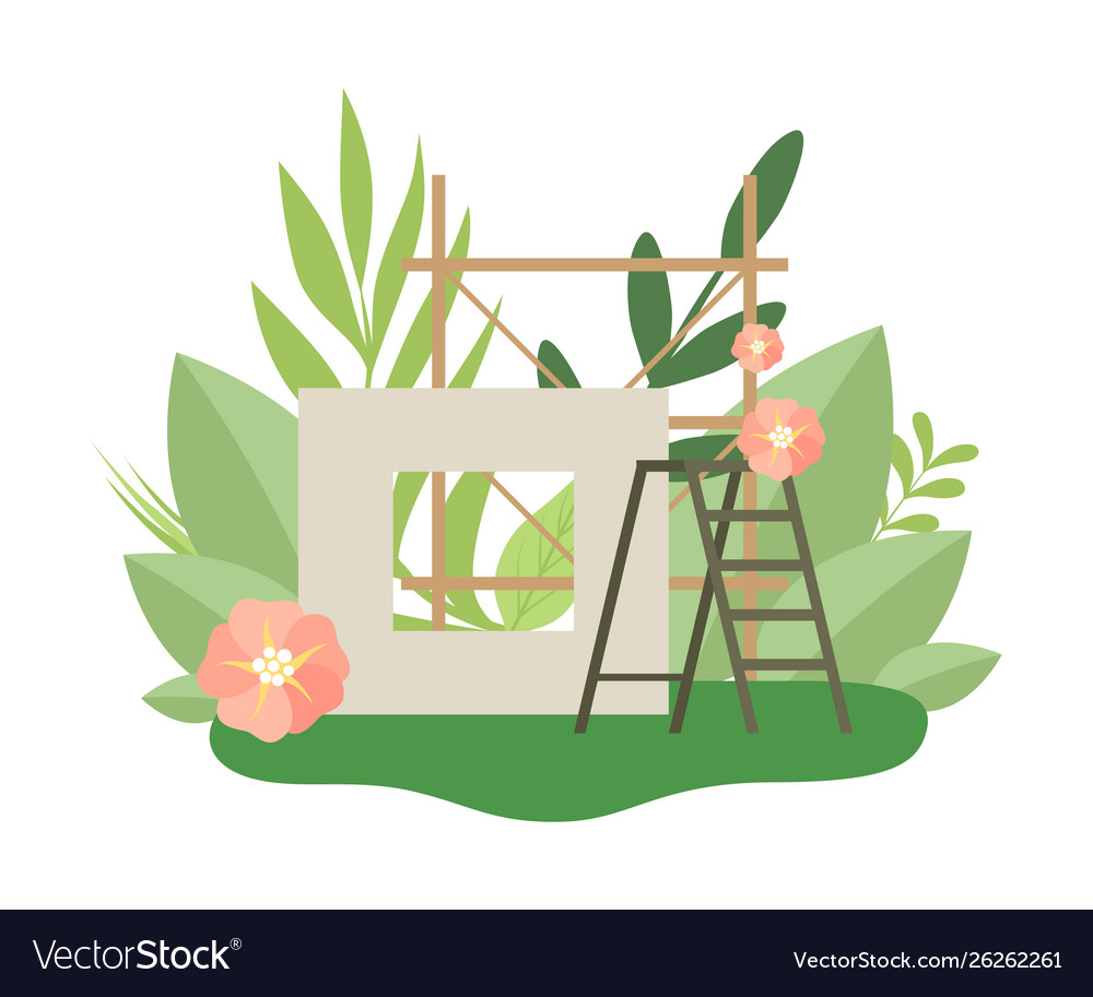 Process building house construction panel Vector Image