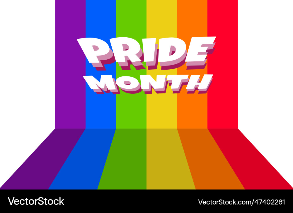 Rainbow background pride month Royalty Free Vector Image
