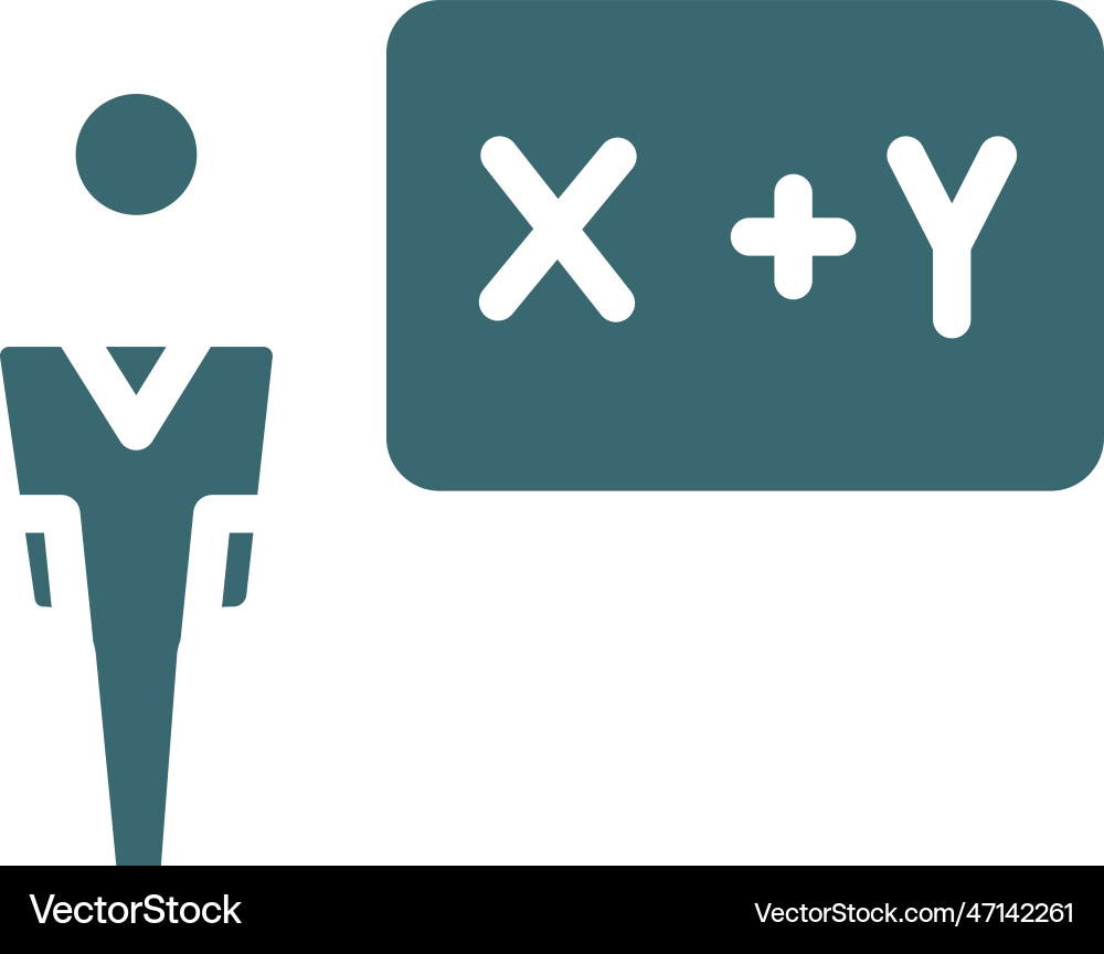 Teacher giving lecture icon filled giving Vector Image
