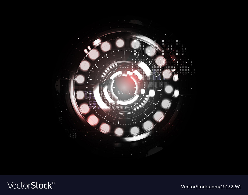 Technological abstract red light interface Vector Image