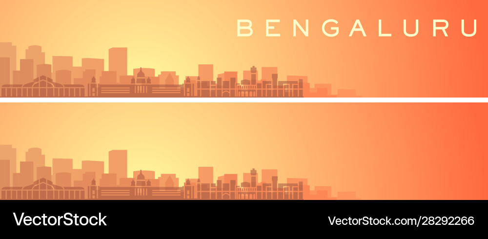 Bengaluru beautiful skyline scenery banner Vector Image