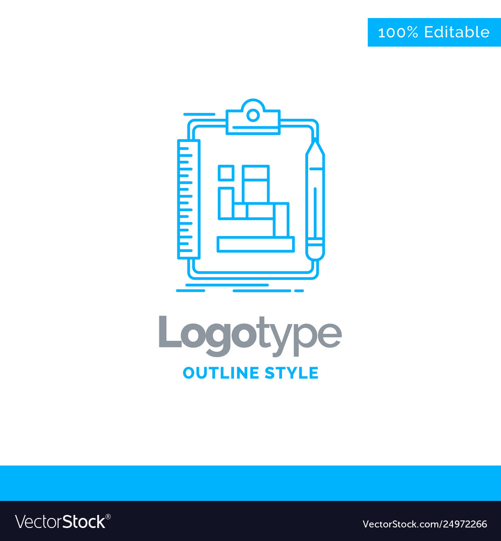 Blue logo design for algorithm process scheme Vector Image