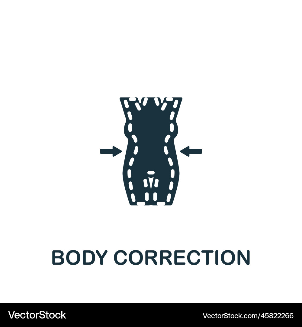 Body correction icon monochrome simple sign from Vector Image
