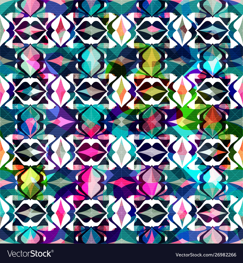 Bright abstract geometric seamless pattern Vector Image