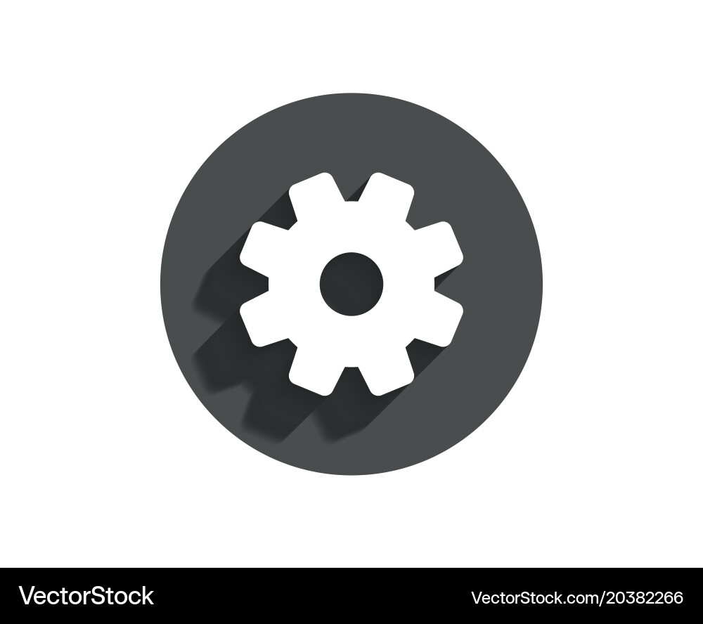 Cogwheel simple icon service sign Royalty Free Vector Image