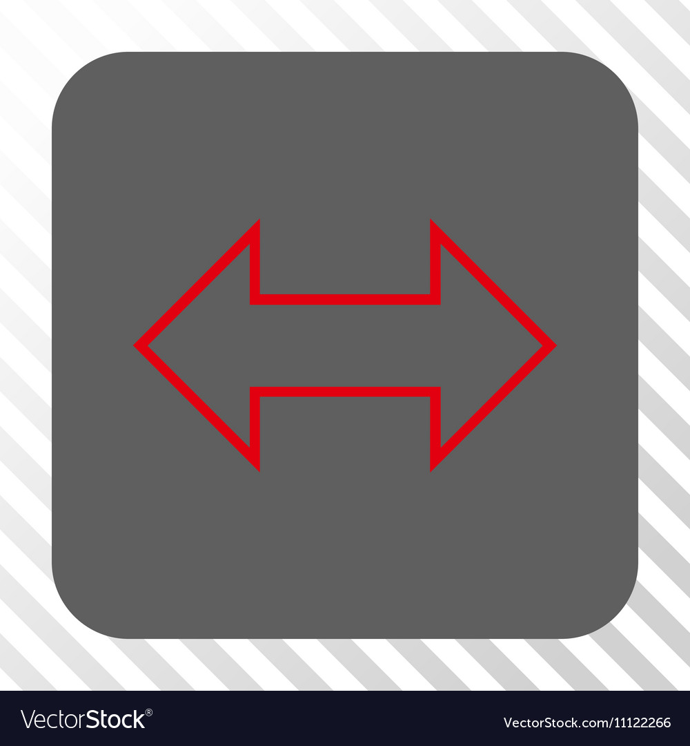 Exchange horizontal rounded square button Vector Image