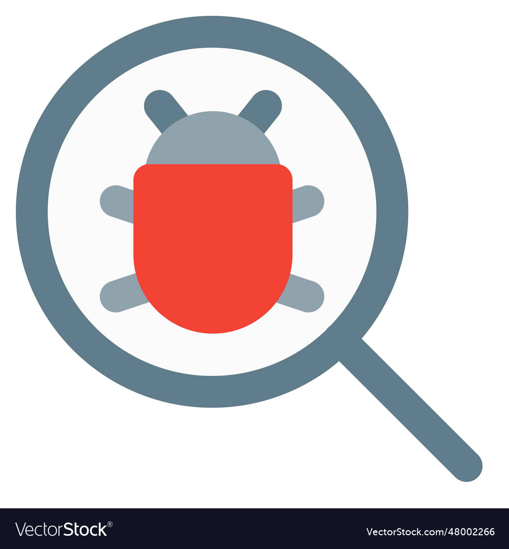 Found a bug in system software Royalty Free Vector Image