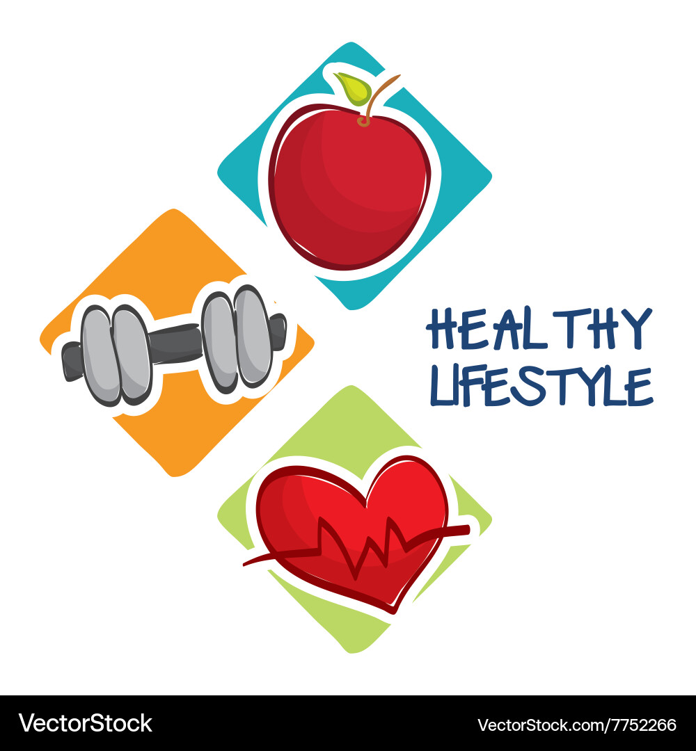 Healthy lifestyle design Royalty Free Vector Image