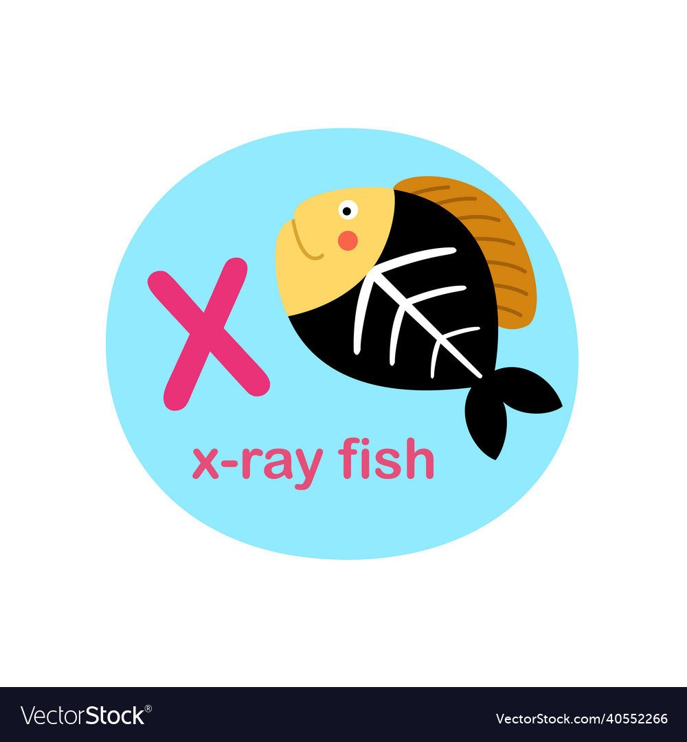 Isolated alphabet letter x-x-ray Royalty Free Vector Image