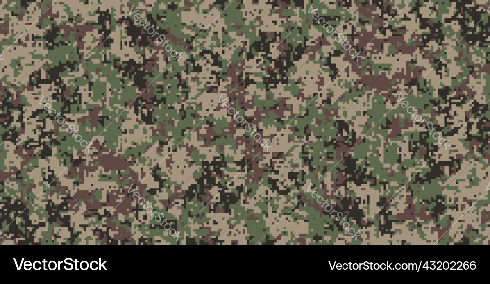 Pixel camouflage for a soldier army uniform Vector Image