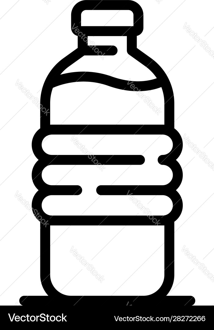 Water bottle icon outline style Royalty Free Vector Image