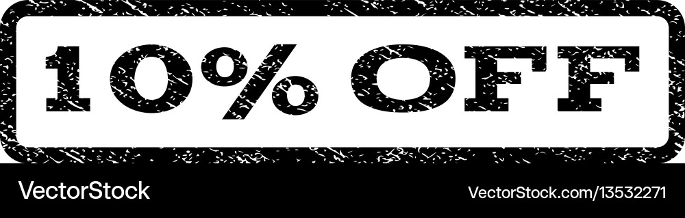 10 percent off watermark stamp Royalty Free Vector Image