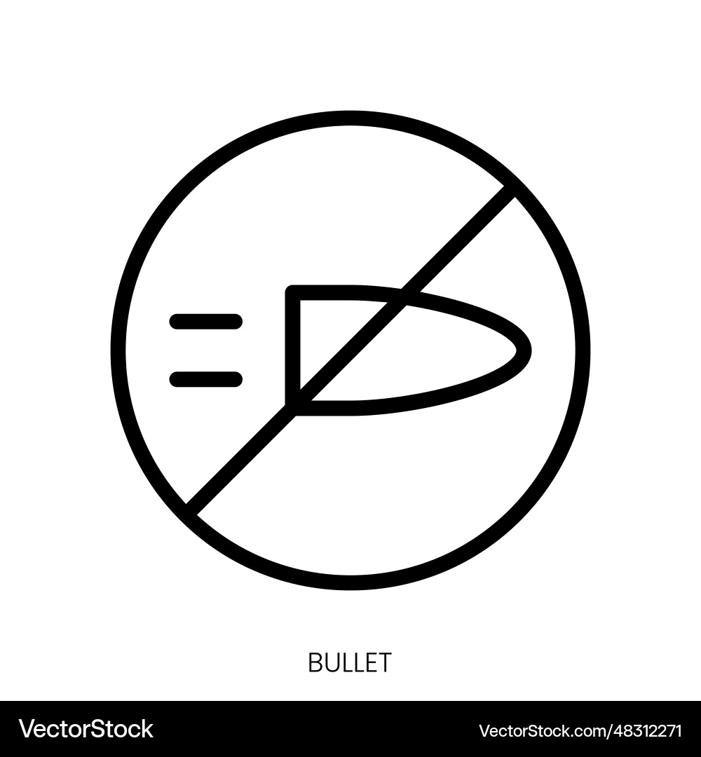 Bullet icon line art style design isolated Vector Image