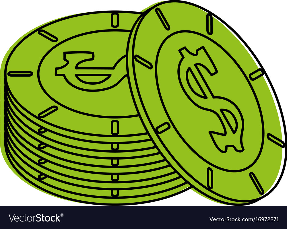 Coins Royalty Free Vector Image - VectorStock