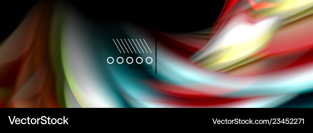 Color flow poster wave liquid shape Royalty Free Vector