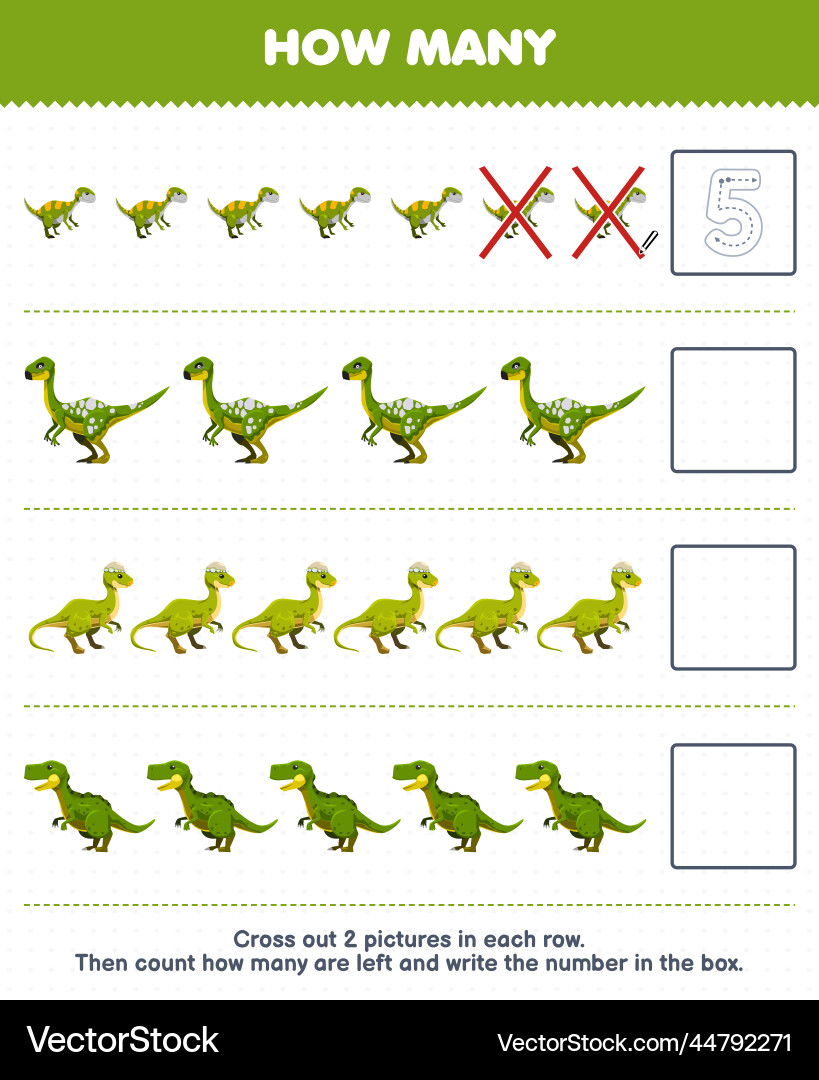 Education game for children count how many cute Vector Image