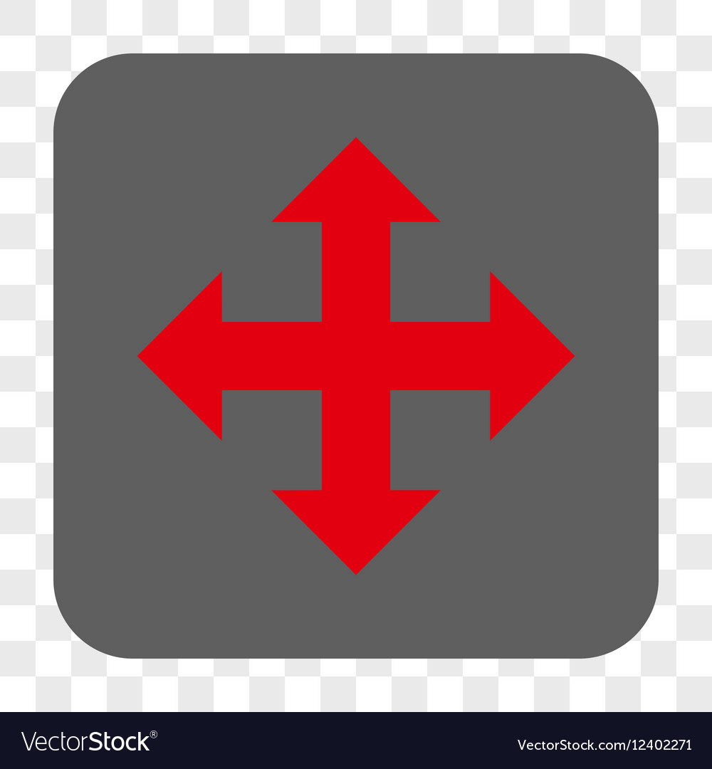 Expand rounded square button Royalty Free Vector Image